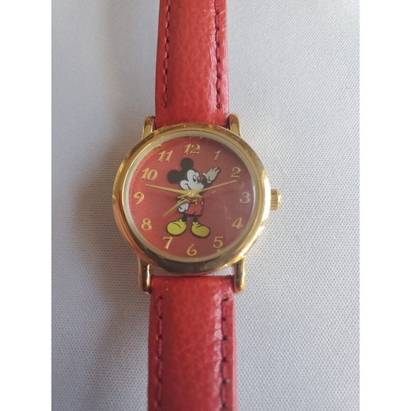 Disney | Accessories | Disney Store Mickey Mouse Red Dial Kids Watch ...